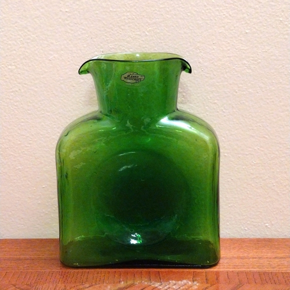 Blenko | Accents | Blenko Handcraft Emerald Green Bottle | Poshmark